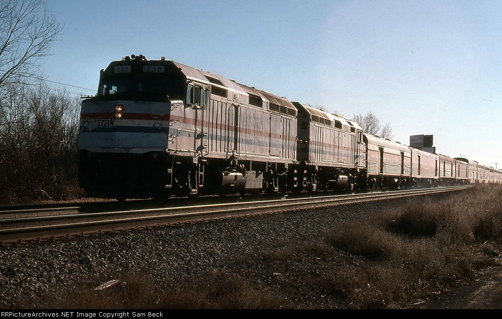 AMTK 238 and 244 on #4--The Southwest Chief